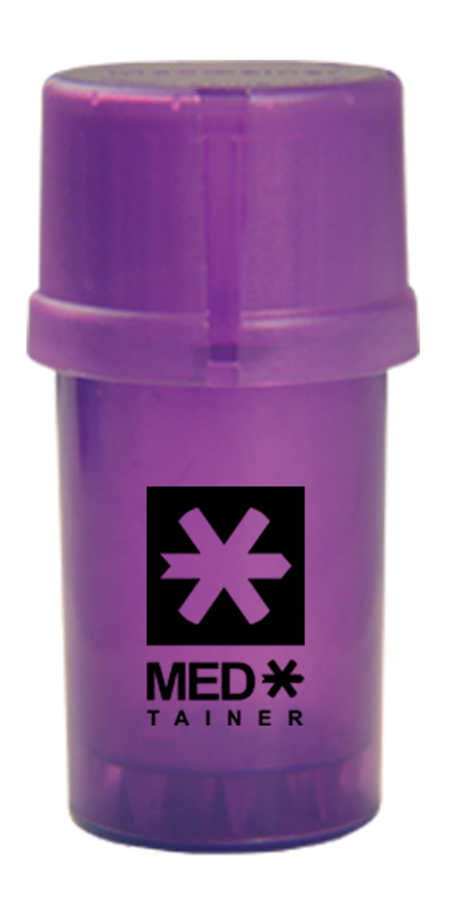 Medtainer MedX - Translucent Purple W/Black Logo - Little Head Shop
