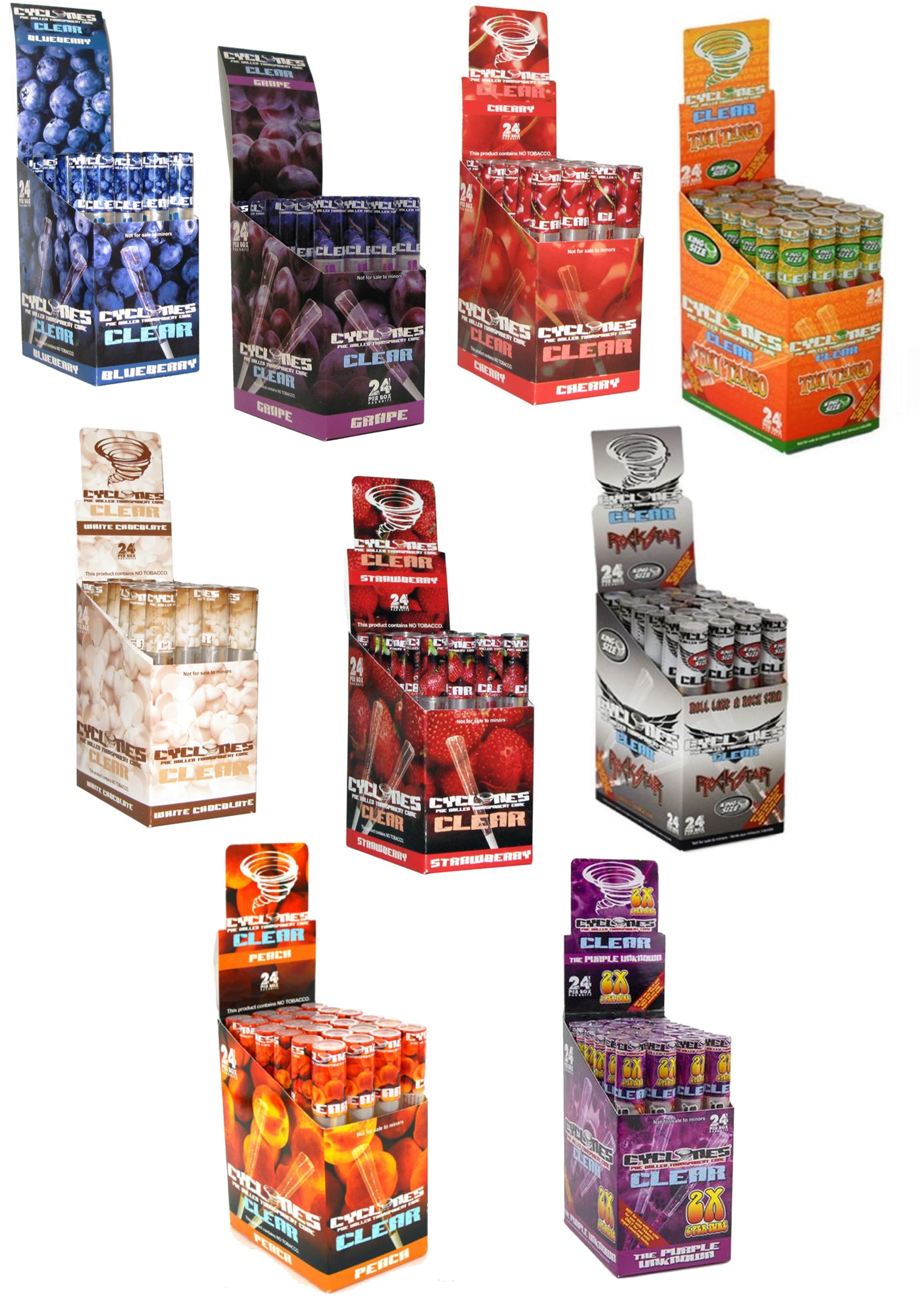 Cyclone Clear Pre Roll - 9 Flavours - Little Head Shop