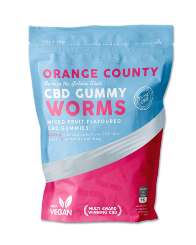 Orange County CBD Gummy Worms 200mg - Little Head Shop