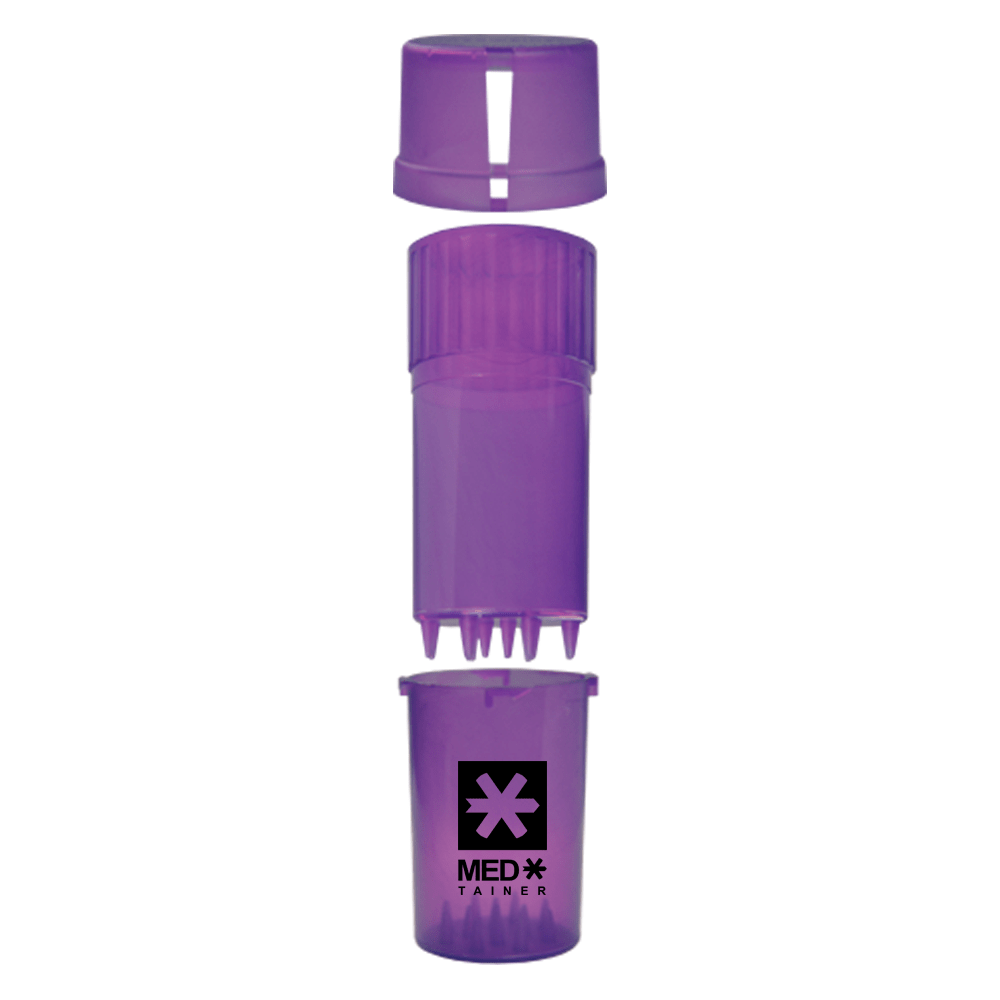 Medtainer MedX - Translucent Purple W/Black Logo - Little Head Shop